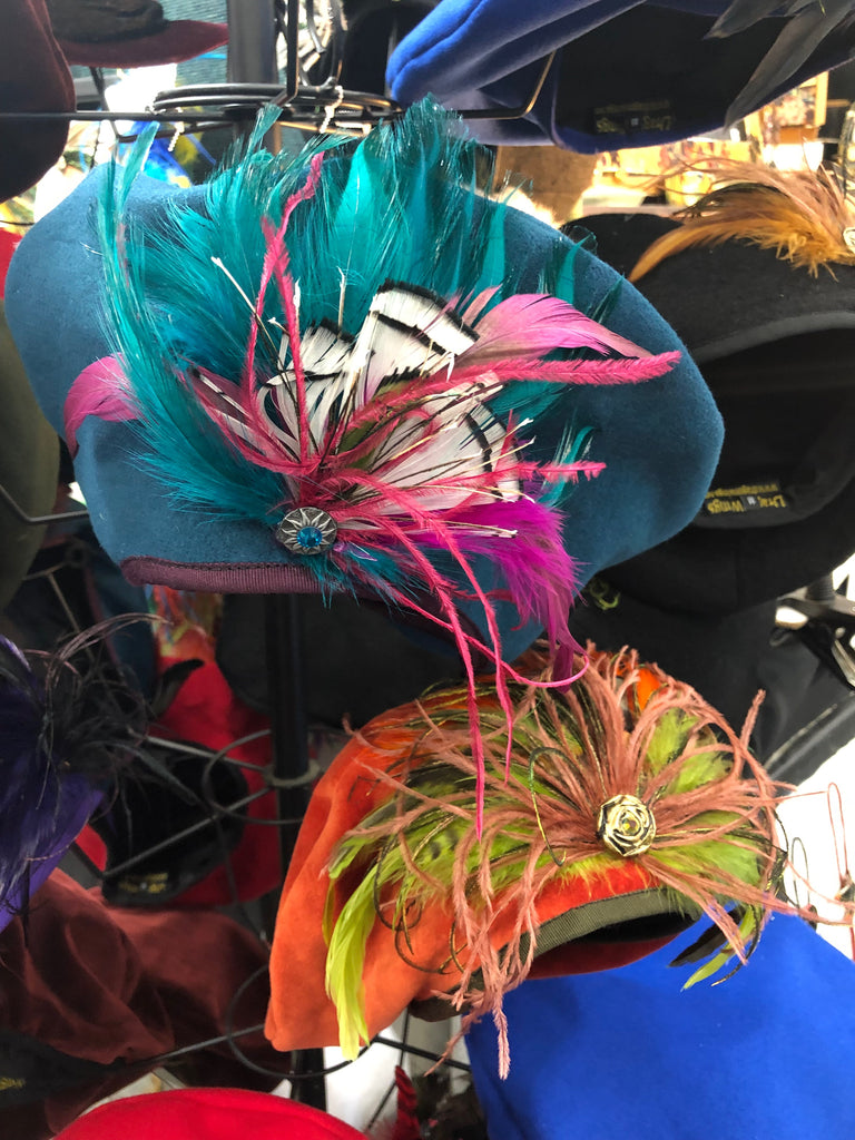 Tam Hat With Feather Hat Pin Dragon Wings Llc